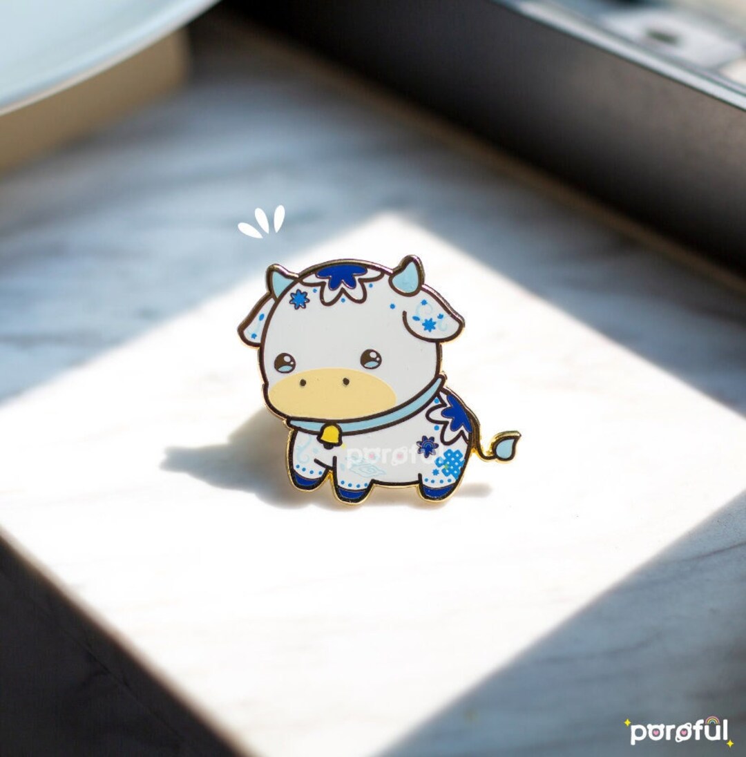 Cute Chinese Zodiac Animal Enamel Pins / Chinese Zodiac Ox Pin ...