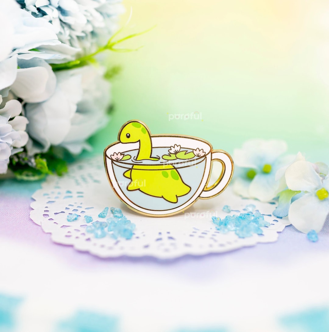 Loch Ness Monster Enamel Pin / Cryptid Creatures Pin / Cute Fantasy ...