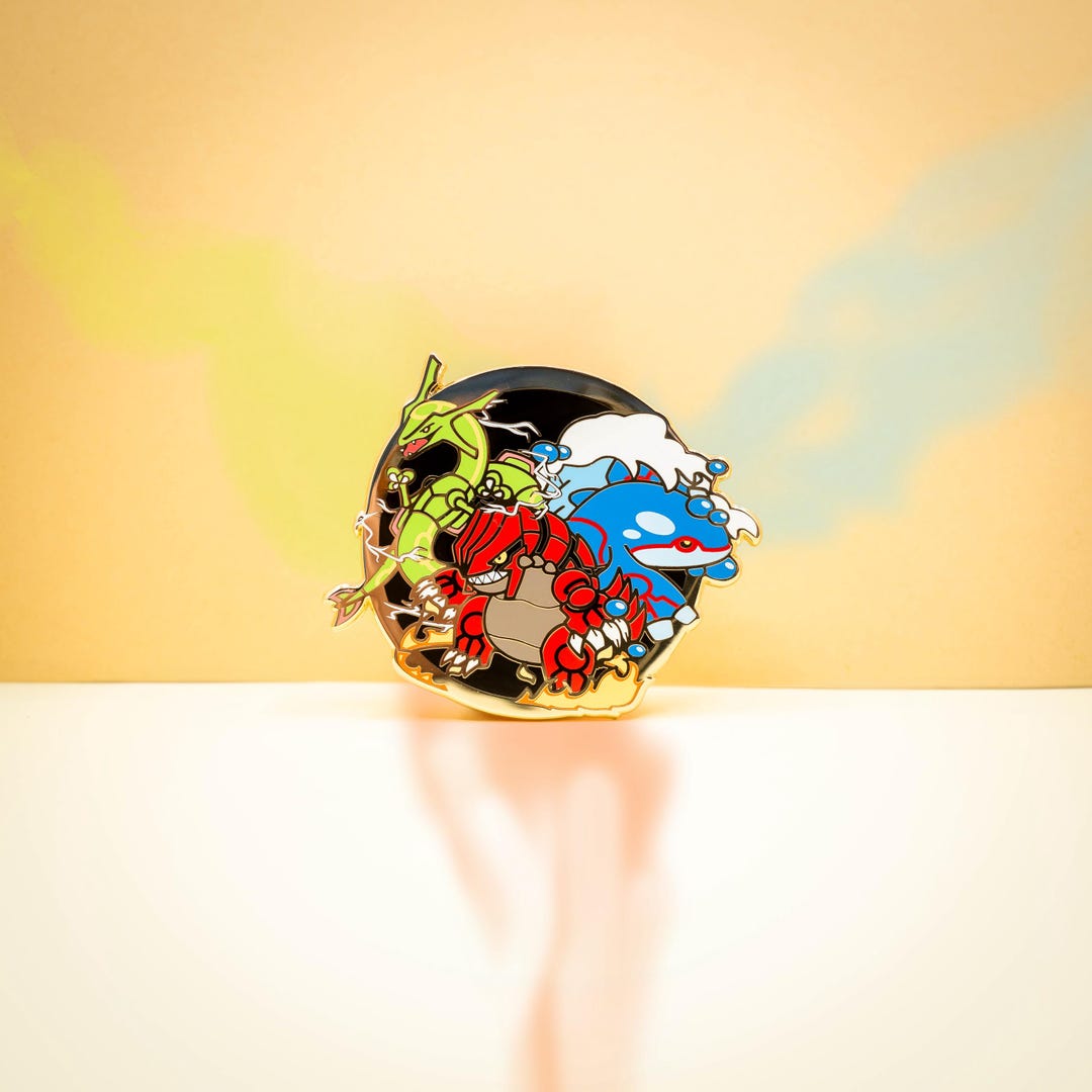 Hoenn Legends Enamel Pin / Rayquaza Enamel Pin / Kyogre Enamel Pin ...