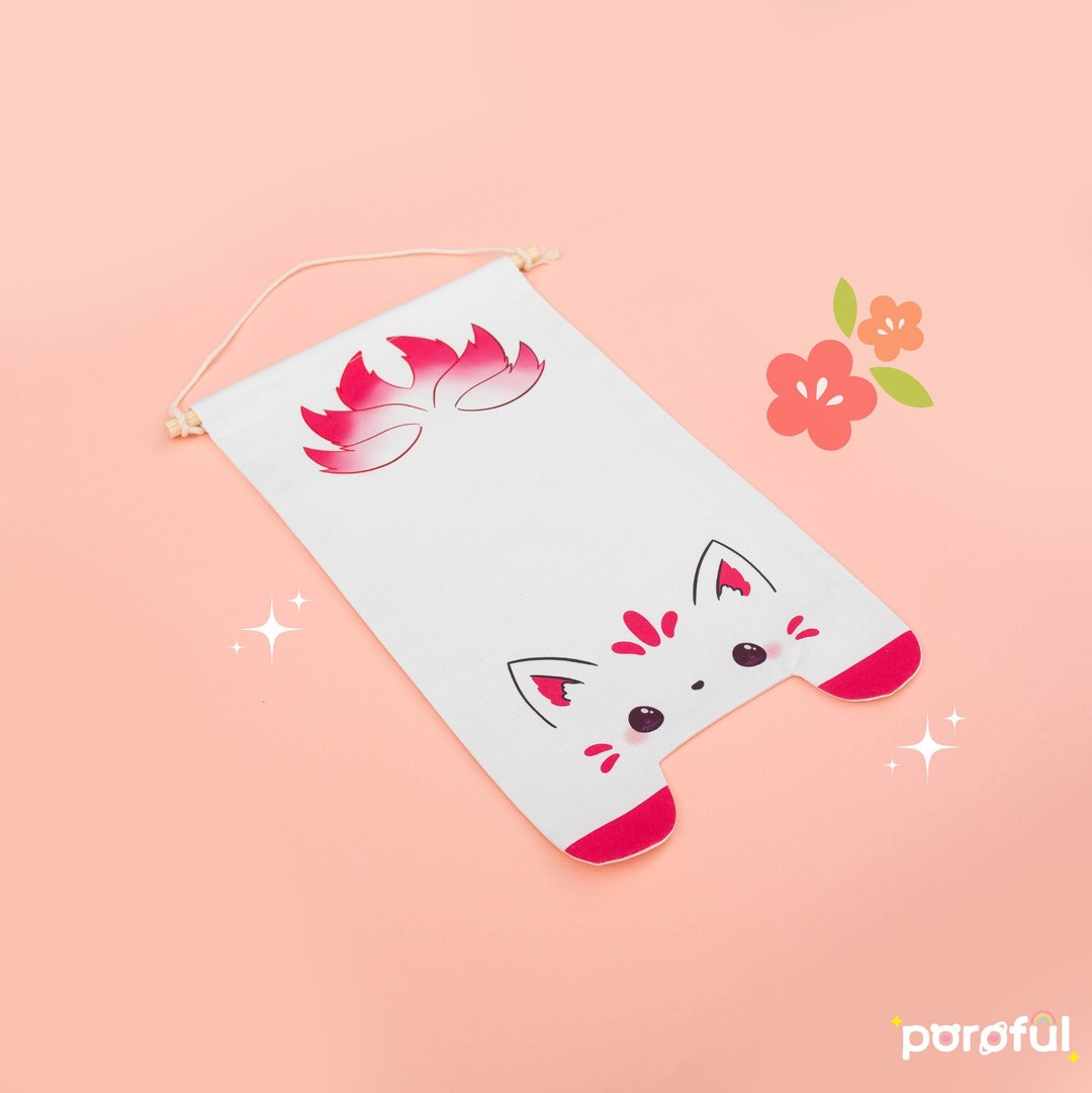 Kitsune Pin Display Banner / Cute Pin Display Pennant / Enamel Pin ...
