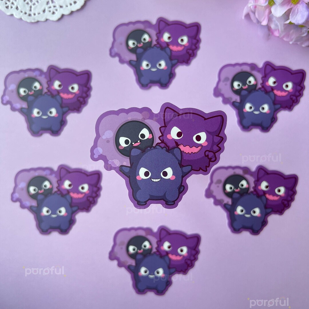 Gengar Haunter Gastly Vinyl Sticker / Waterproof Ghost Pokemon Stickers ...