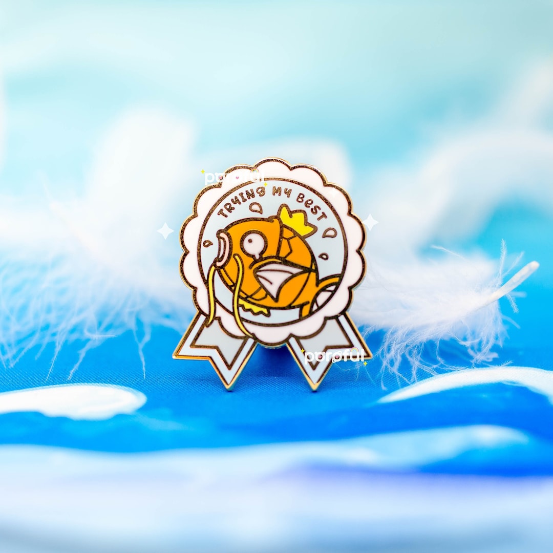 Trying My Best Magikarp Enamel Pin / Kawaii Magikarp Pokemon Pin ...