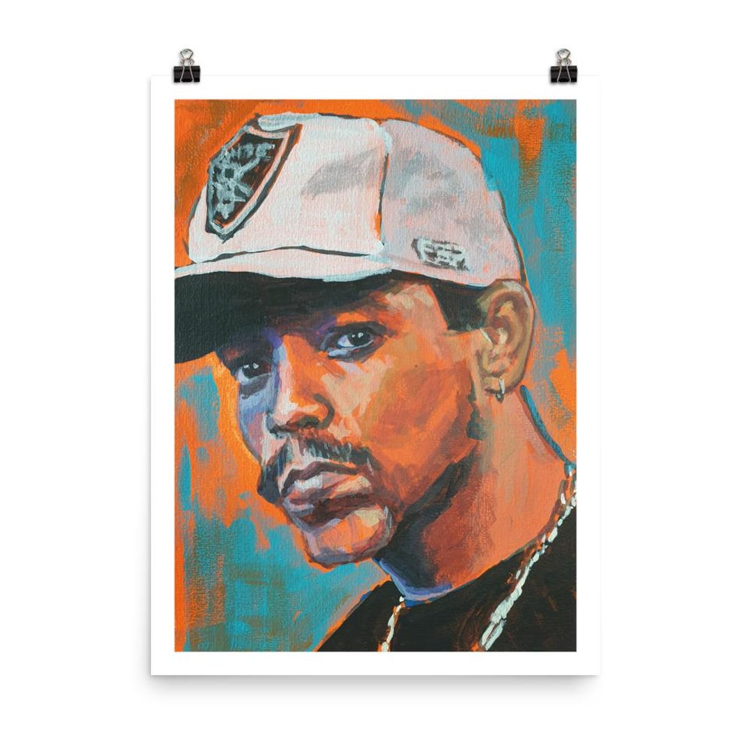 West Coast Rap Legend Art Print – Bold Hip Hop Portrait - Etsy