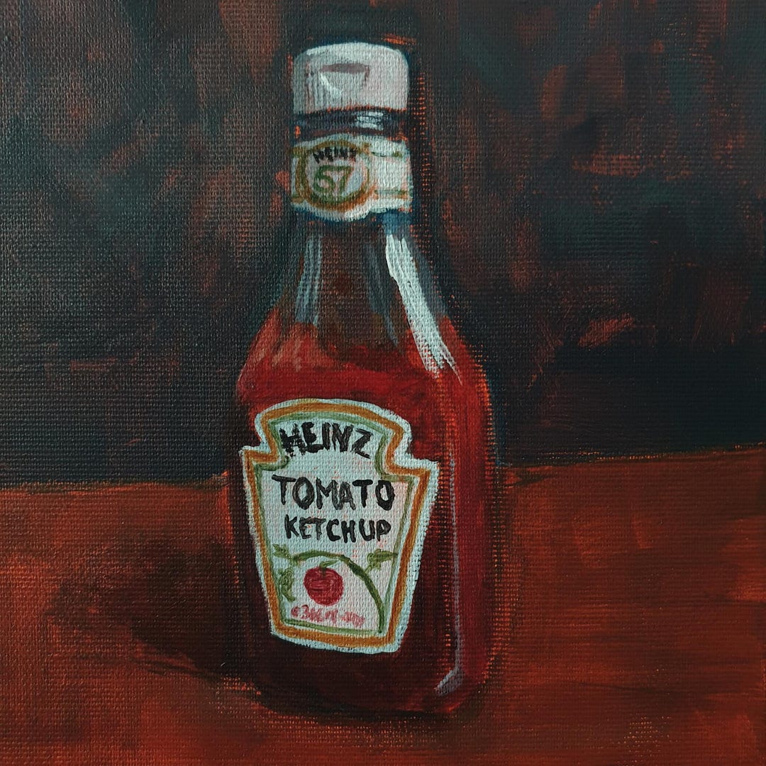 Ketchup Bottle Pop Art Print: Retro Kitchen Diner Decor - Etsy