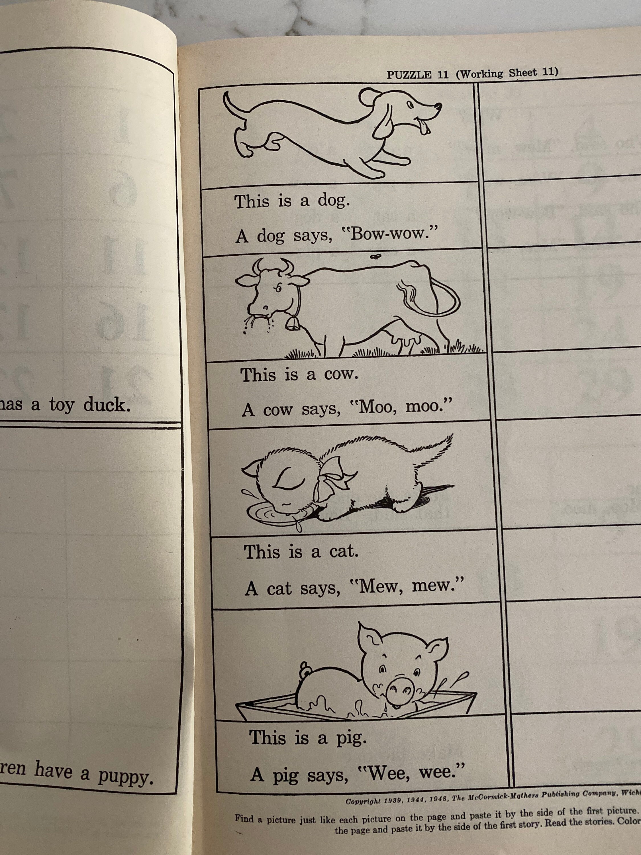 Vintage Grade School Work Book - Etsy