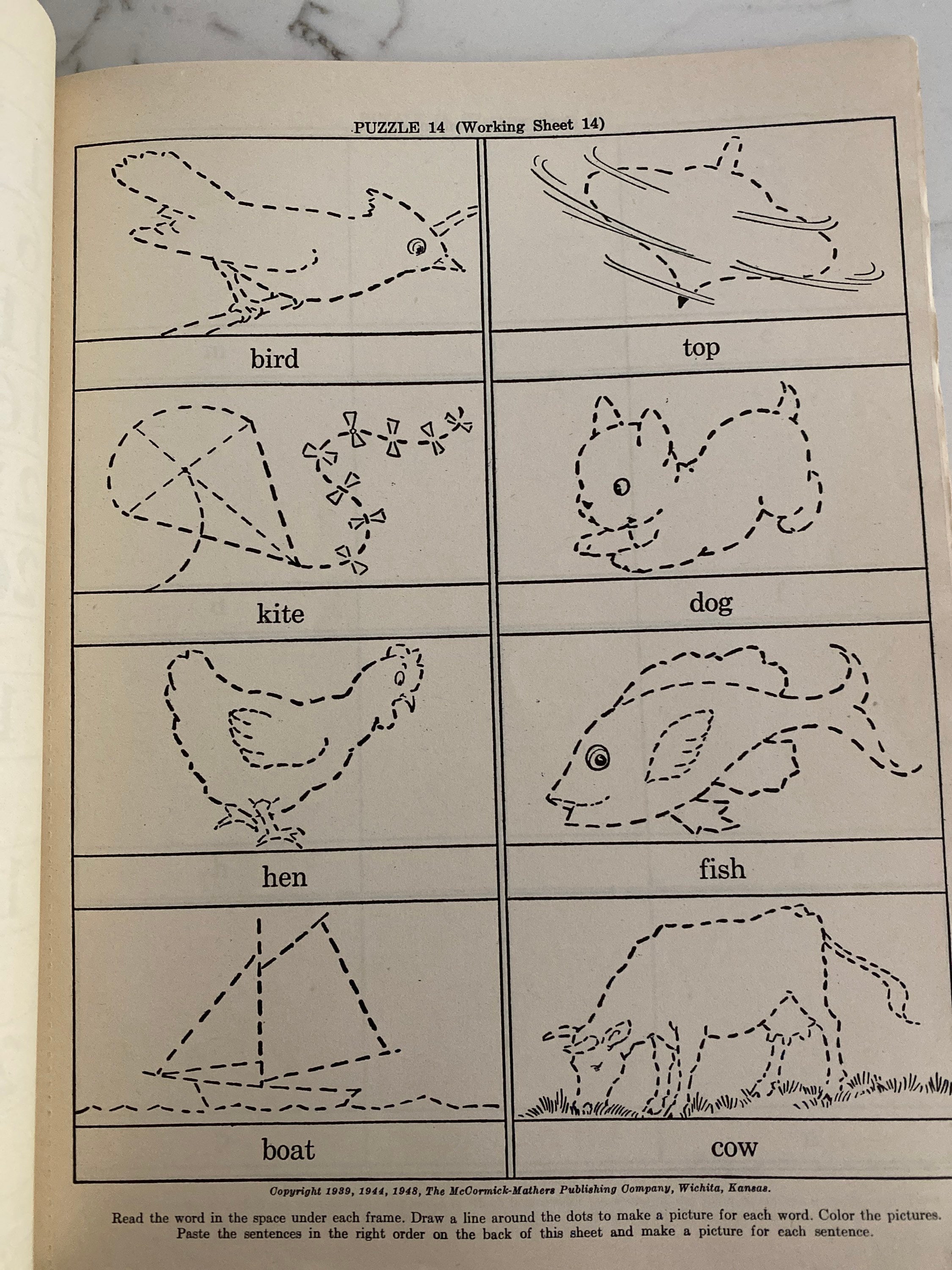 Vintage Grade School Work Book - Etsy