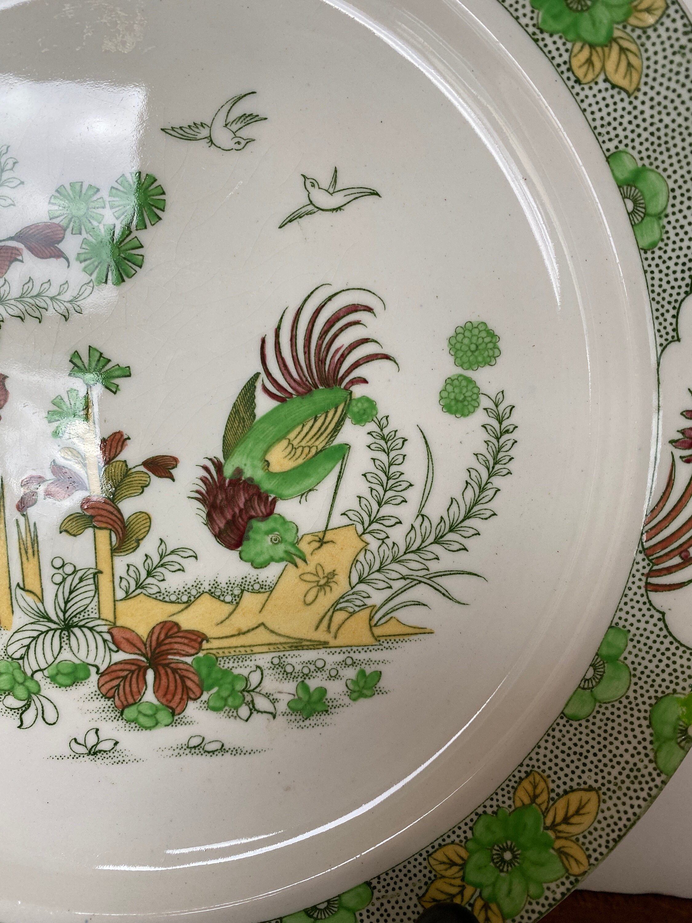 Antique 1910 Cauldon England Plate Stoke on Trent Green - Etsy