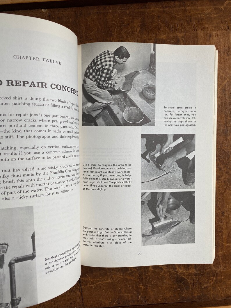 Vintage How to Work With Concrete and Masonry Book by Darrell - Etsy