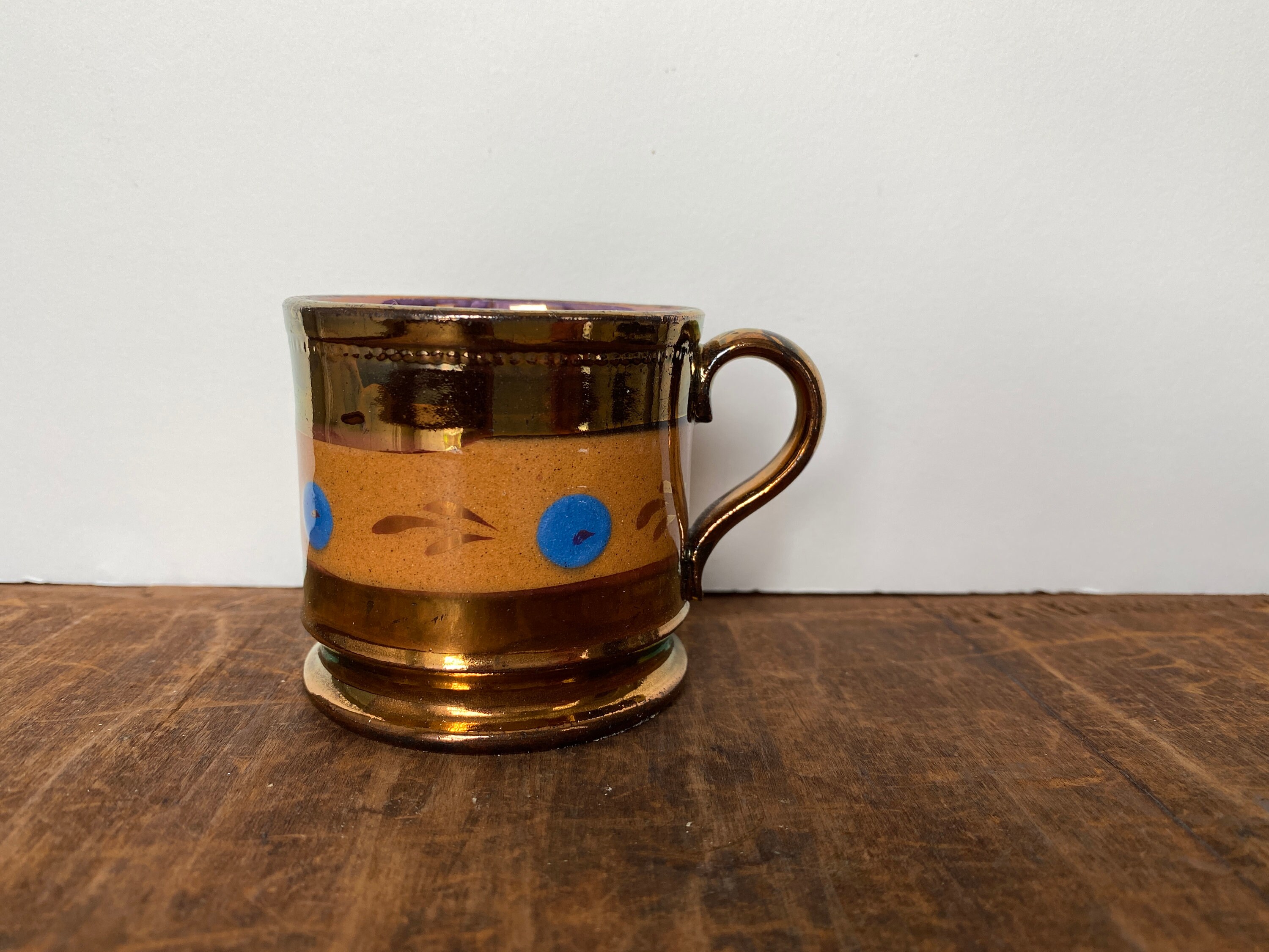 Rare Copperware Antique Cup Lusterware Coffee Can Victorian | Etsy