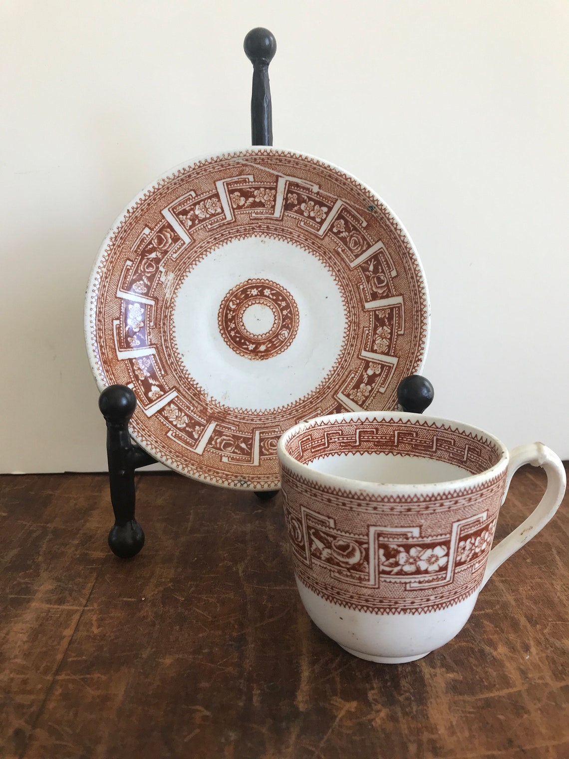 Petrus Regout Maastricht, Netherlands Border Pattern Tea Cup and Saucer ...
