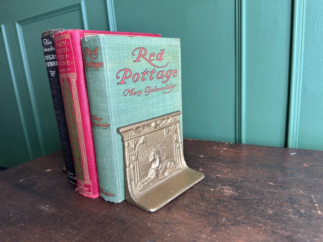 Antique Sphinx Bookends: Egyptian Revival Art Deco Library Decor - Etsy