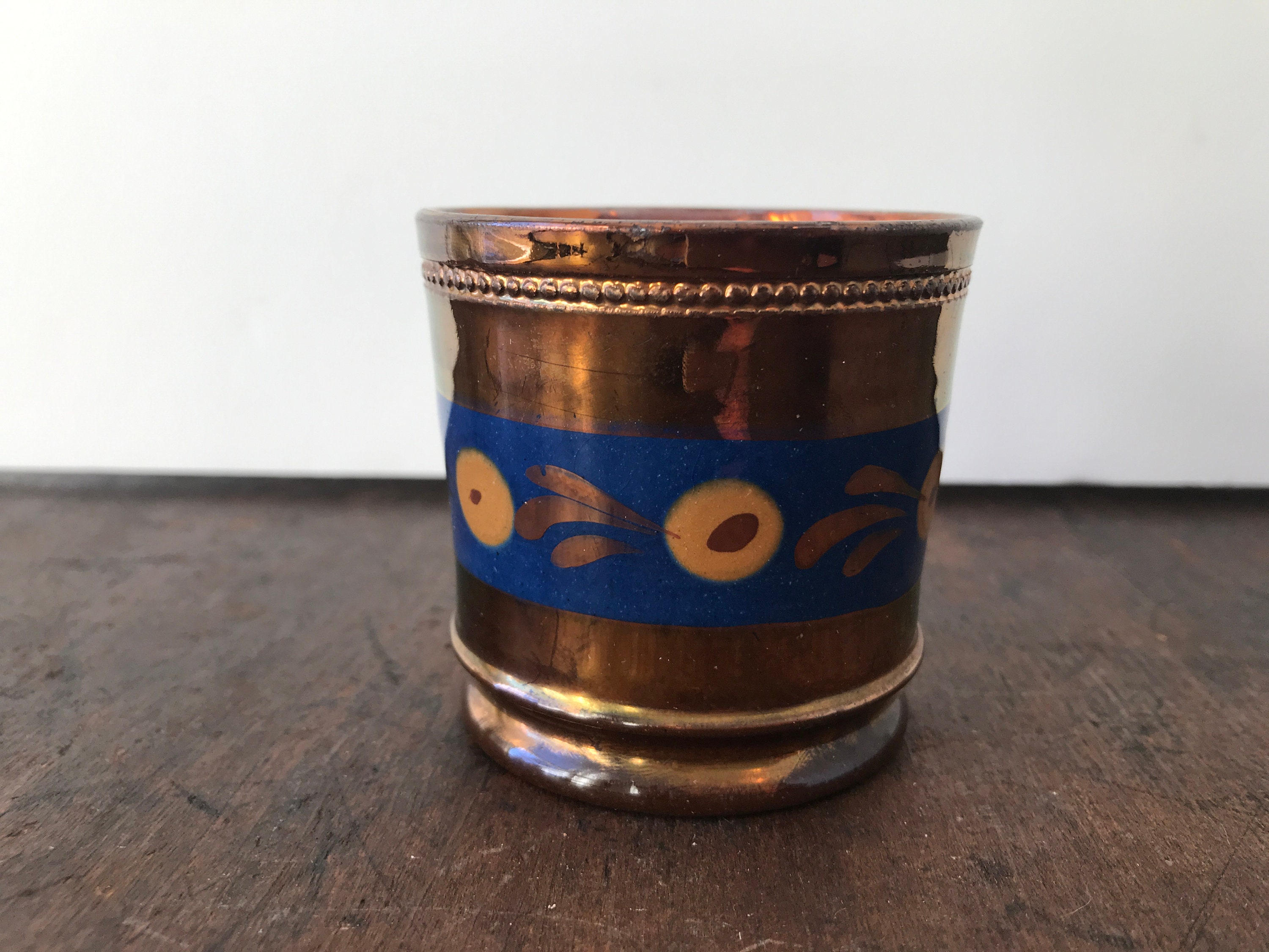 1850s Copper Lusterware/lustreware Vintage Blue and Copper - Etsy