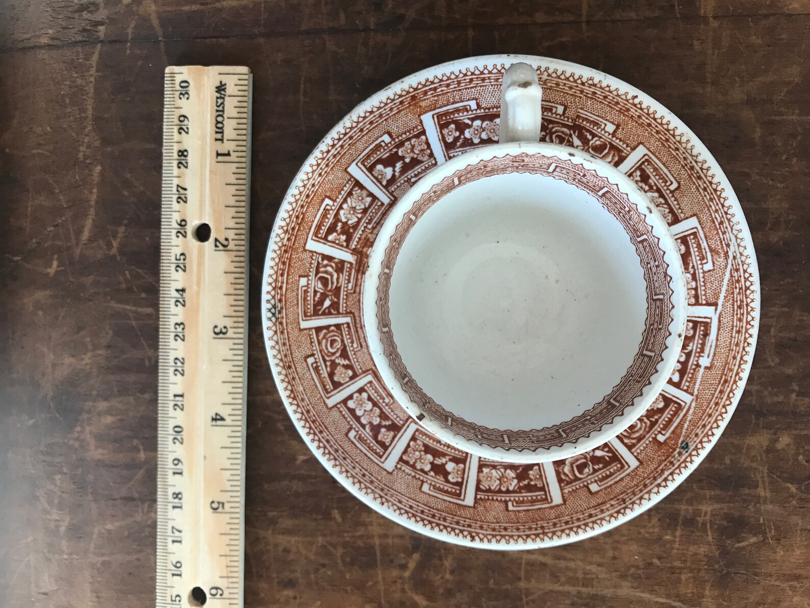 Petrus Regout Maastricht, Netherlands Border Pattern Tea Cup and Saucer ...