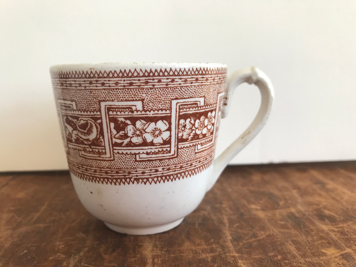 Petrus Regout Maastricht, Netherlands Border Pattern Tea Cup and Saucer ...
