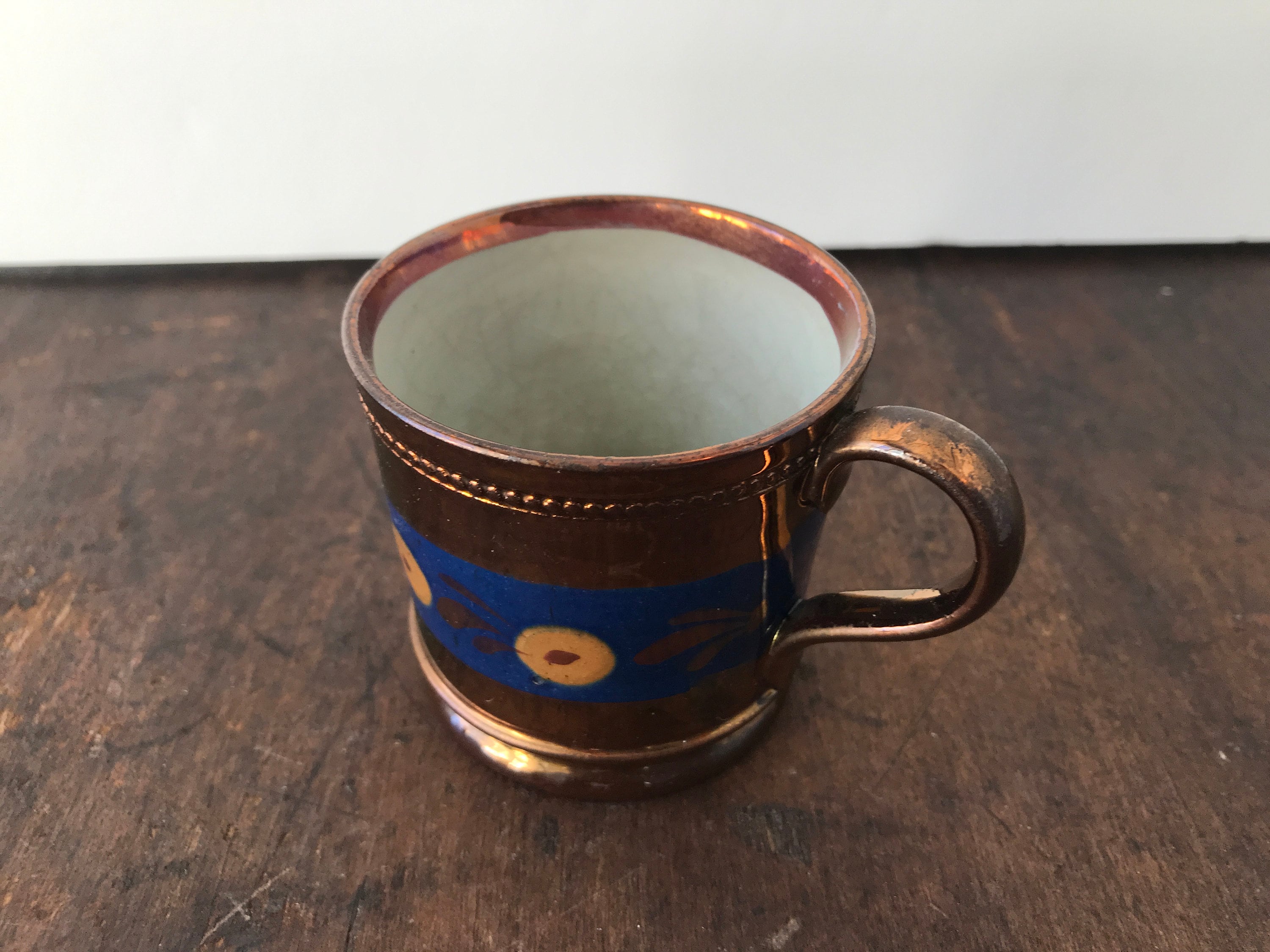 1850s Copper Lusterware/lustreware Vintage Blue and Copper - Etsy