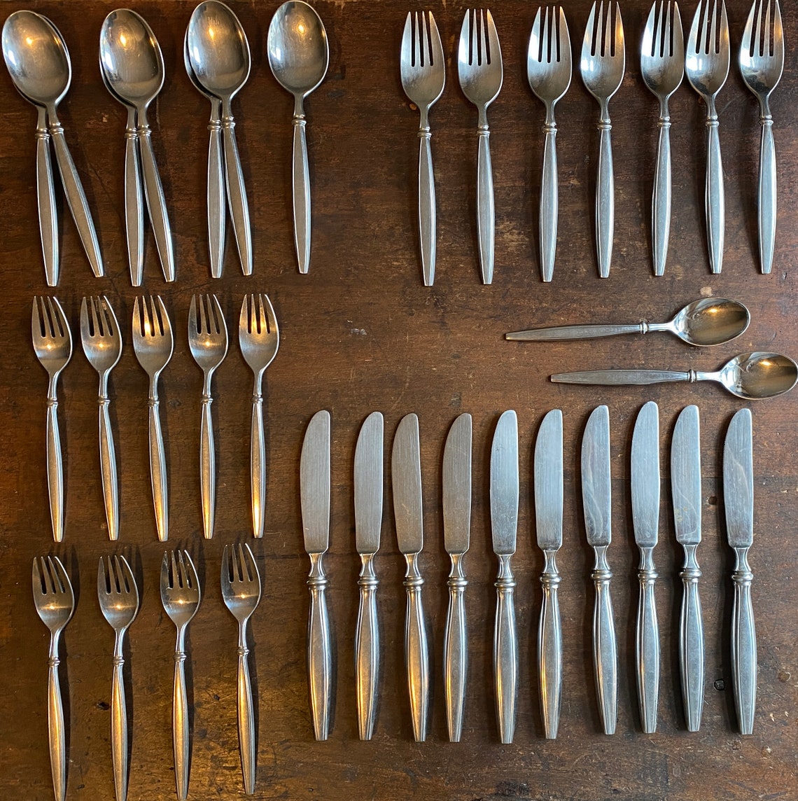 Gorgeous Vintage Mid-century Modern Flatware Set of 35 Nasco - Etsy
