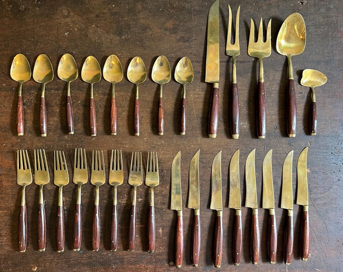 Gorgeous Vintage Mid-century Modern Flatware - Set of 29 - Great ...