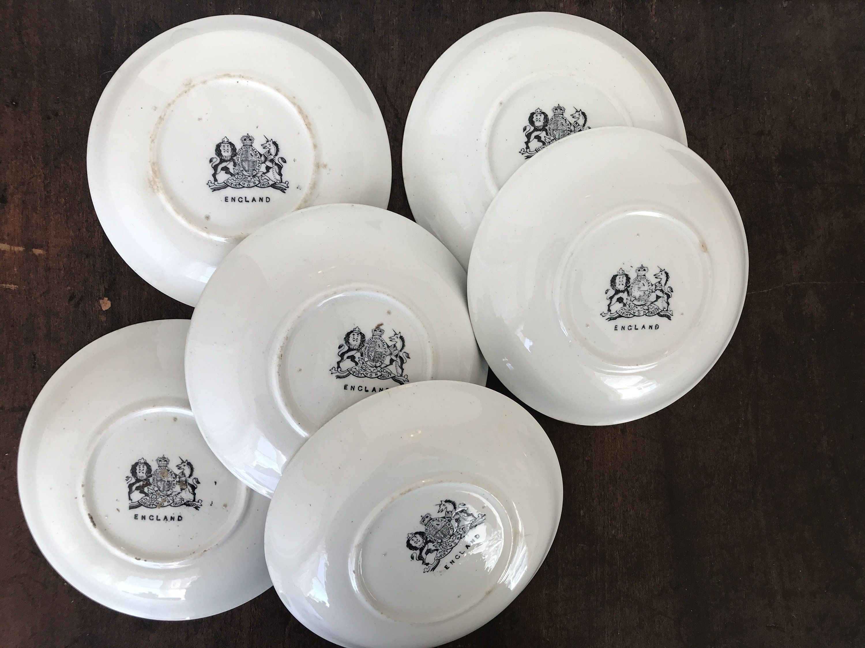 Set of Six Stick Spatter Cups and Saucers Antique 1800s Tea | Etsy