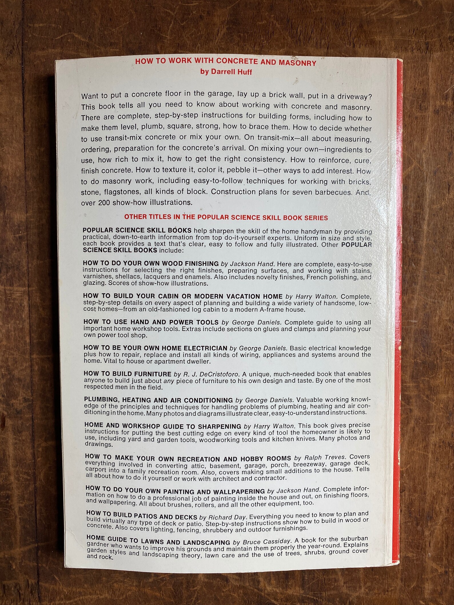 Vintage Concrete and Masonry Book: Popular Science Guide, 1976 - Etsy
