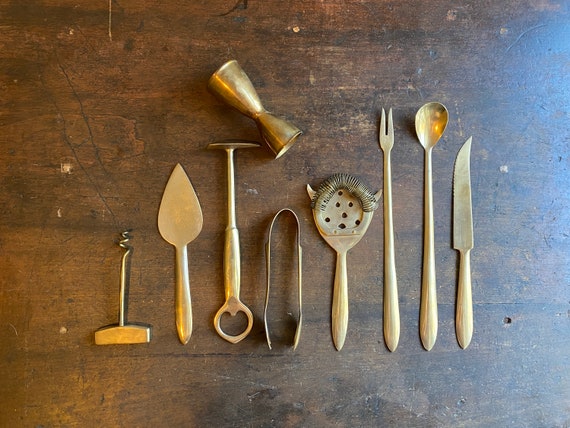 Mid Century Modern MCM 1950s 1960s Bar Tool Set Vintage - Etsy