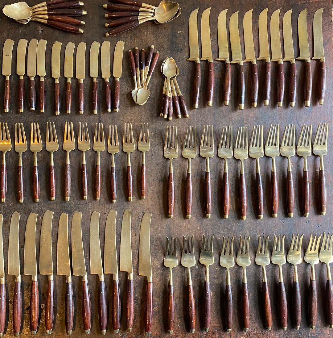 Gorgeous Vintage Mid-century Modern Flatware and Serving Set - Etsy