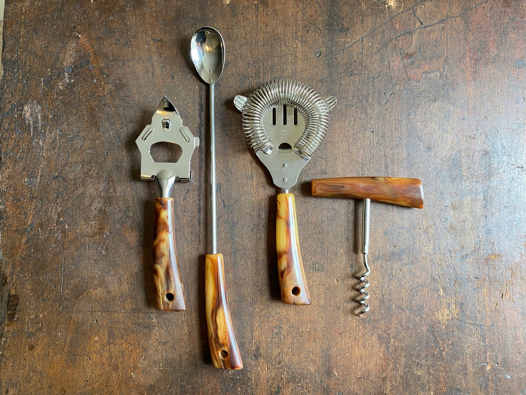 Mid Century Modern MCM 1950s 1960s Bar Tool Set - Vintage Cocktail ...
