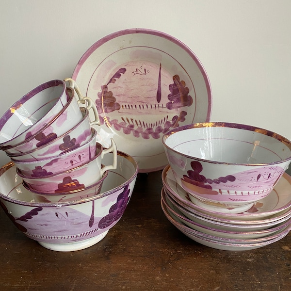 Antique Pink Lusterware - Etsy