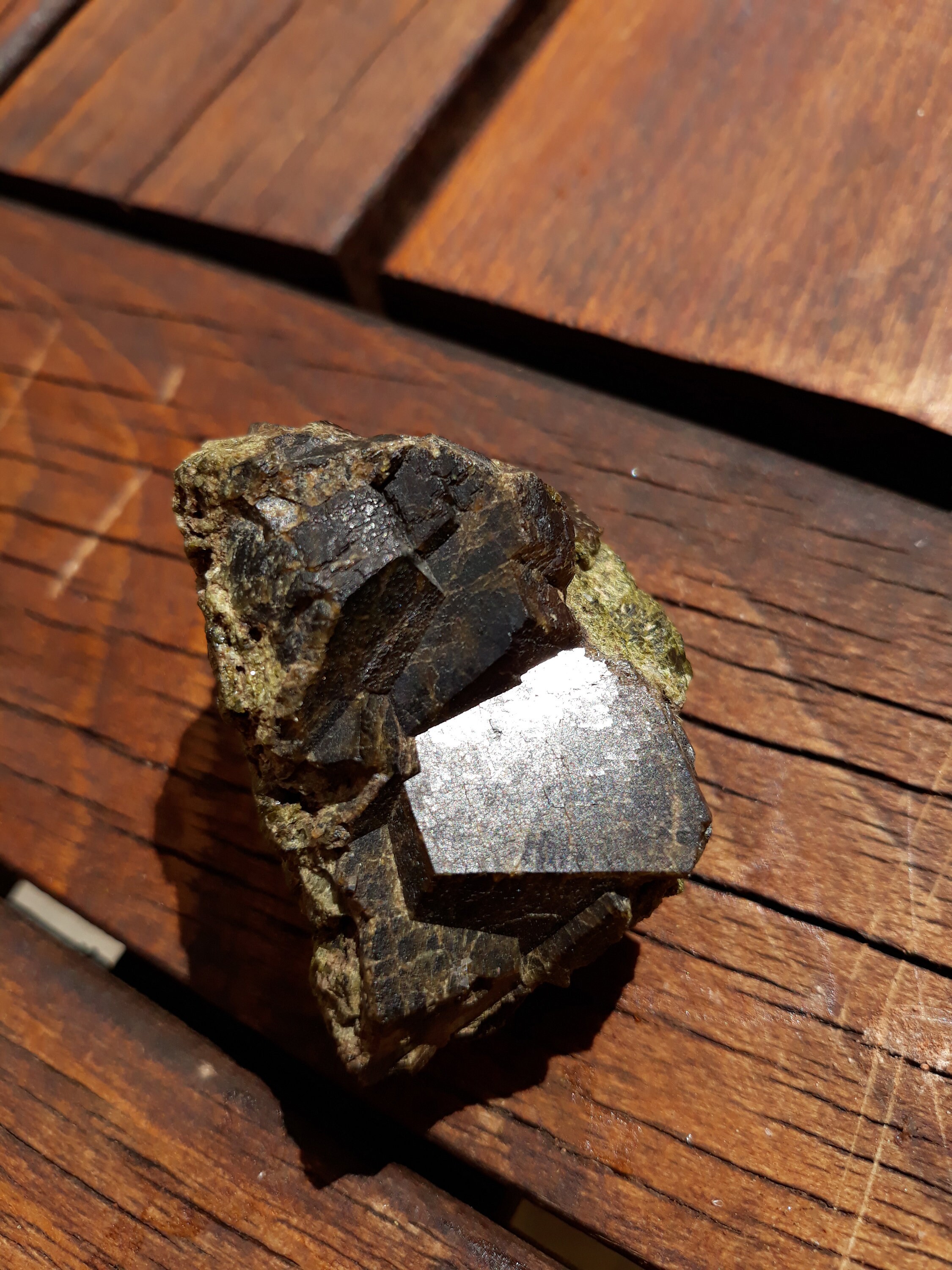 Garnet melanite Crystal on Epidote Gemstone Black Brown | Etsy