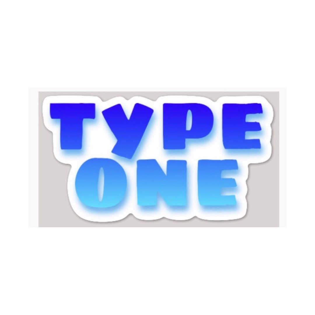 Blue “type One” Sticker - Etsy