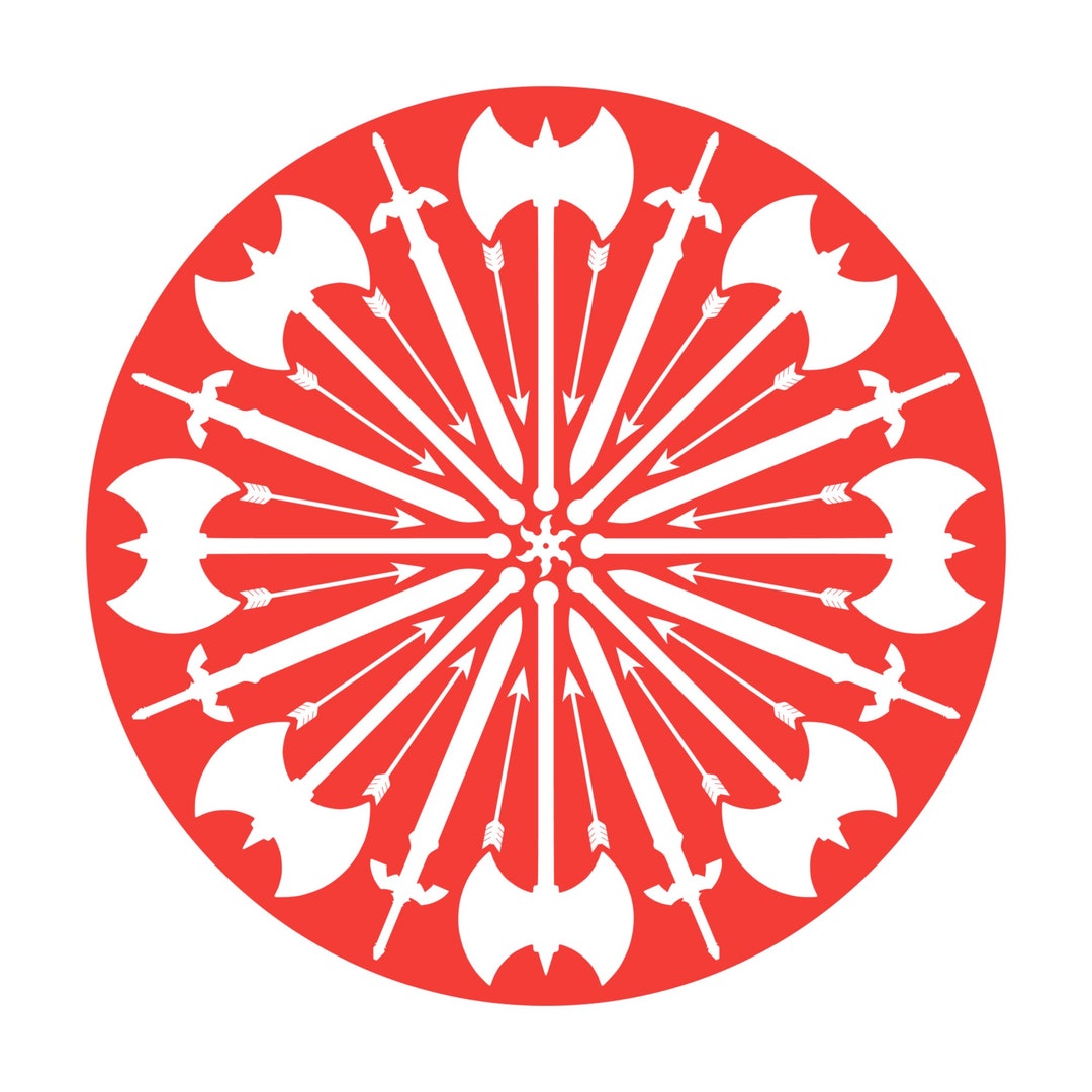 Weapons Mandala, SVG File, Dungeons and Dragons, Fantasy, RPG, Sword ...