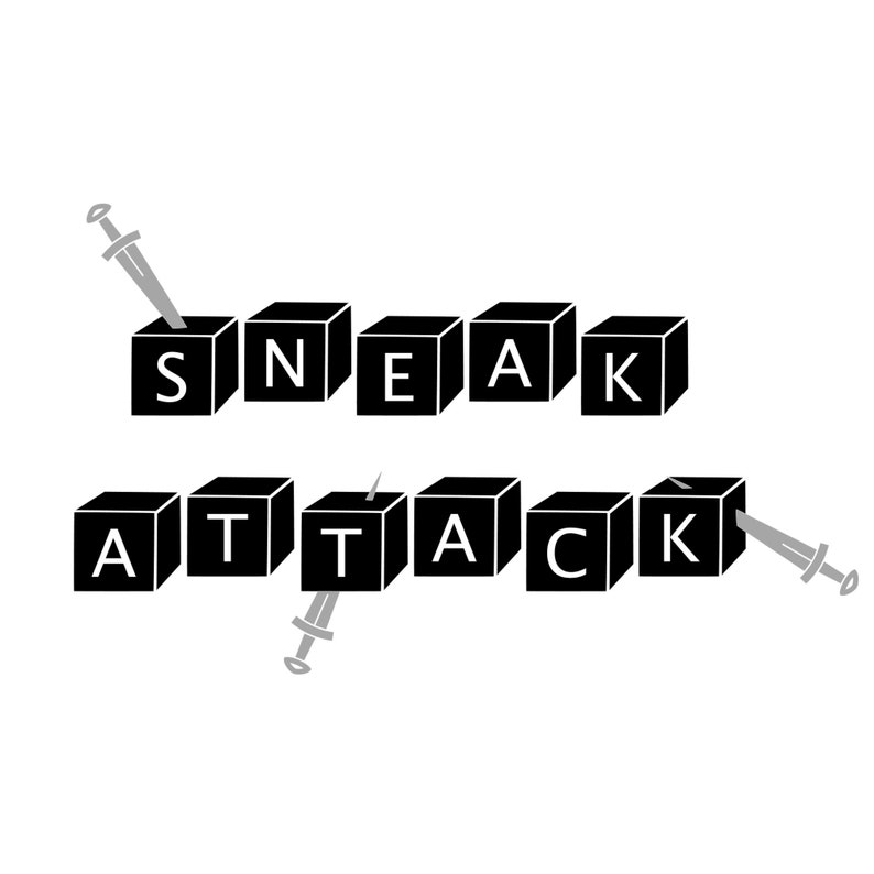 Sneak Attack D6, SVG File, Dungeons and Dragons, Dice, Rogue ...