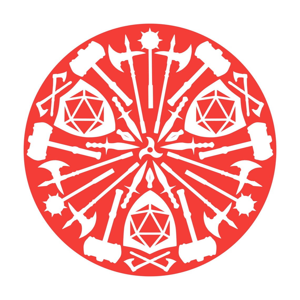 Weapons Mandala 2 SVG File Dungeons and Dragons Fantasy | Etsy