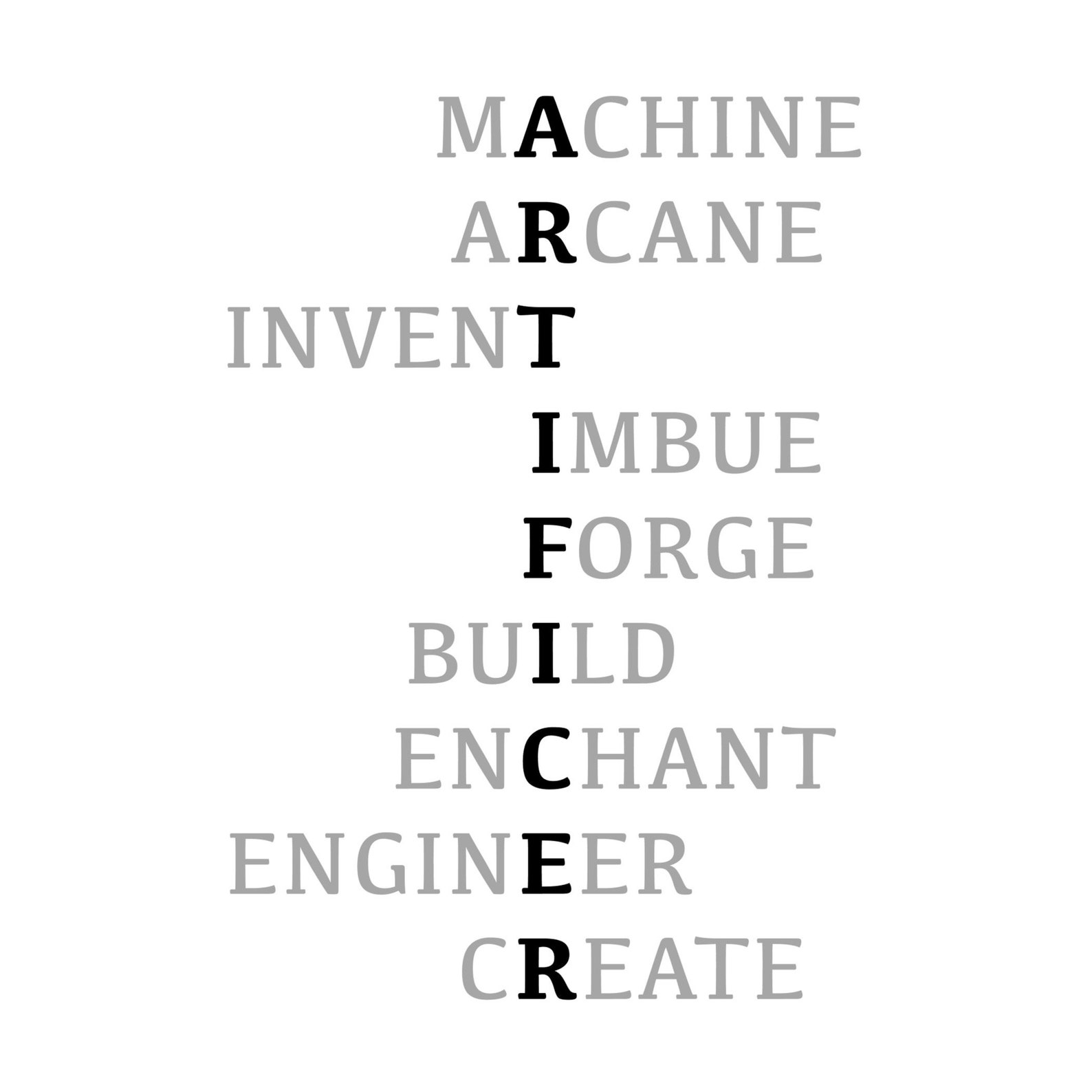 Artificer One-word Poem/acronym, SVG File, Dungeons and Dragons, RPG ...