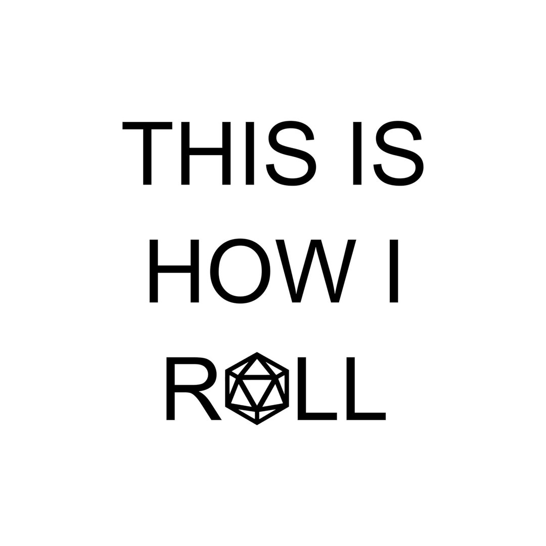This is How I Roll D20, SVG File, Dungeons and Dragons, Dice ...
