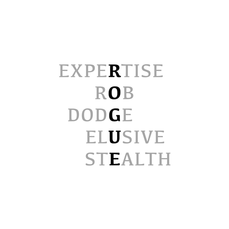 Rogue One-word Poem/acronym, SVG File, Dungeons and Dragons, RPG ...