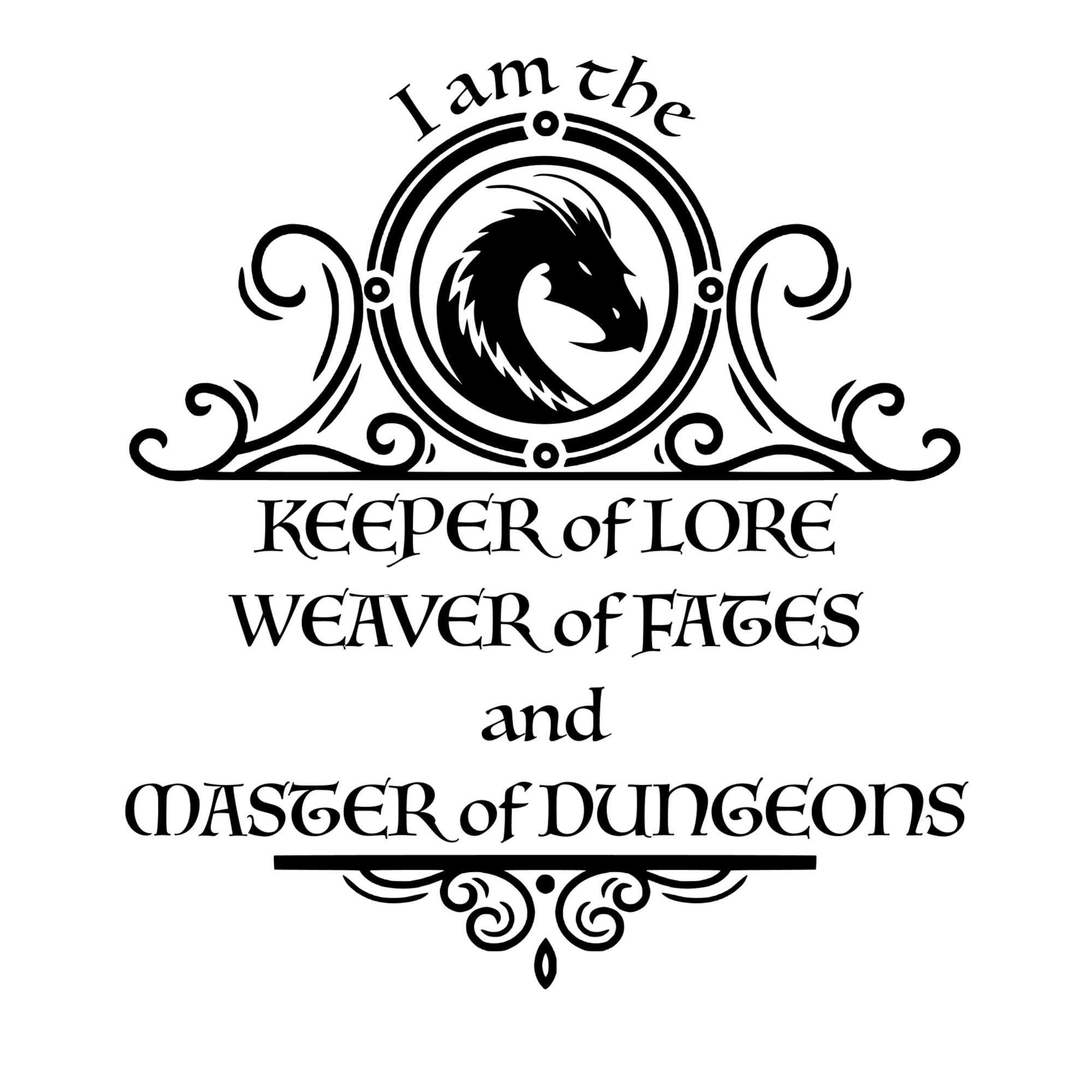 Dungeon Master, SVG File, Keeper of Lore, Weaver of Fates, Dungeons and ...