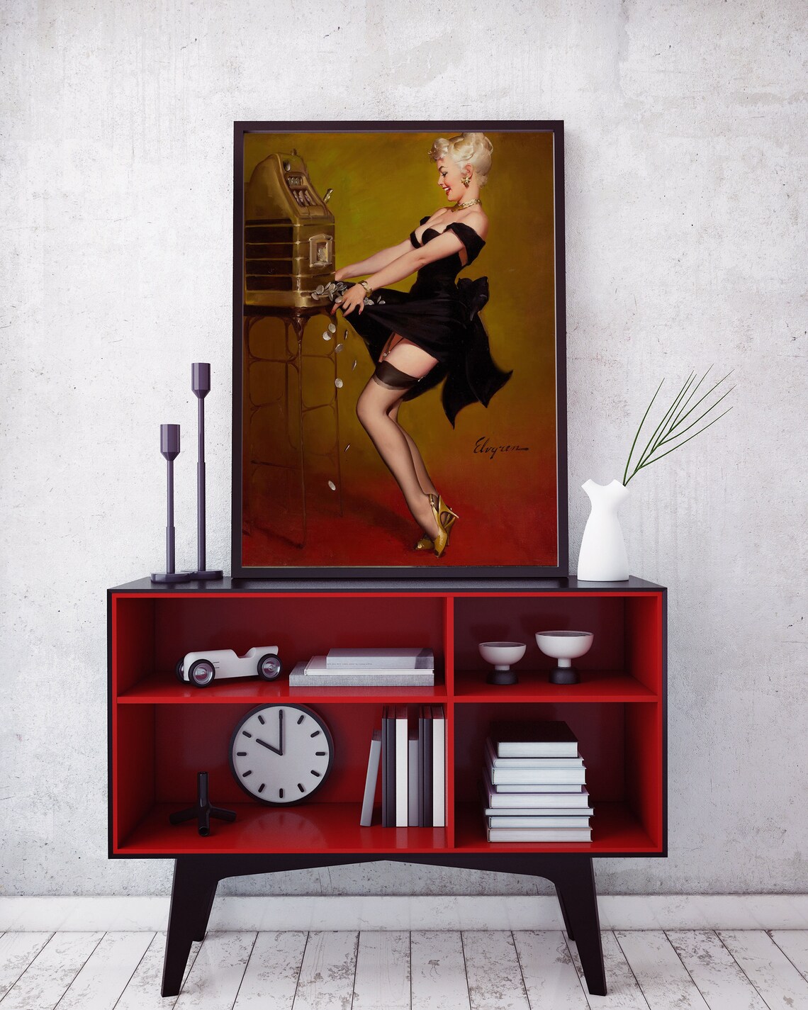 Pot Luck 1961 Gil Elvgren Vintage Pin Up Sexy Girl 8 5x11 Print Photo