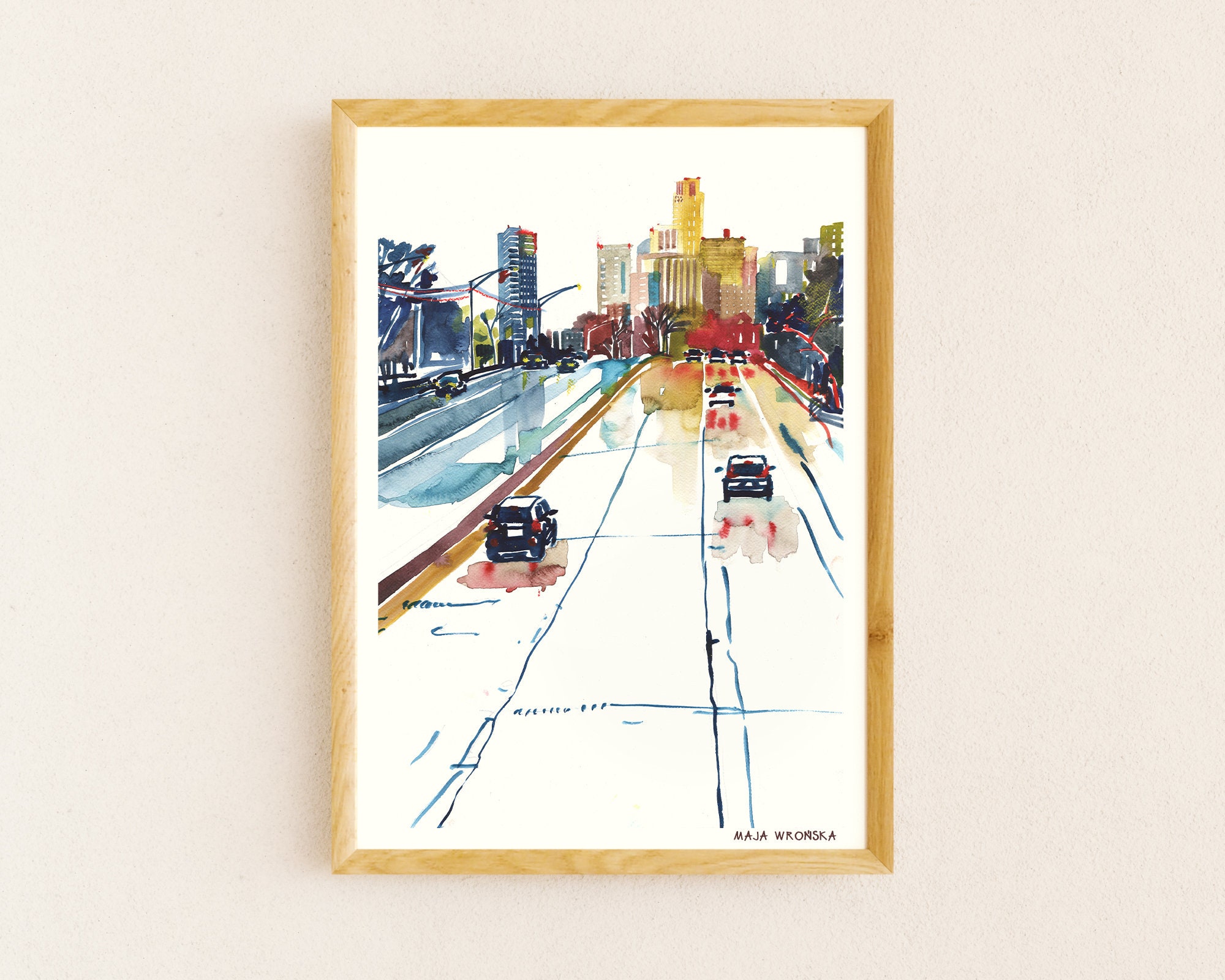 Chicago Freeway Art, Chicago Freeway Art Print, Chicago Freeway Poster ...