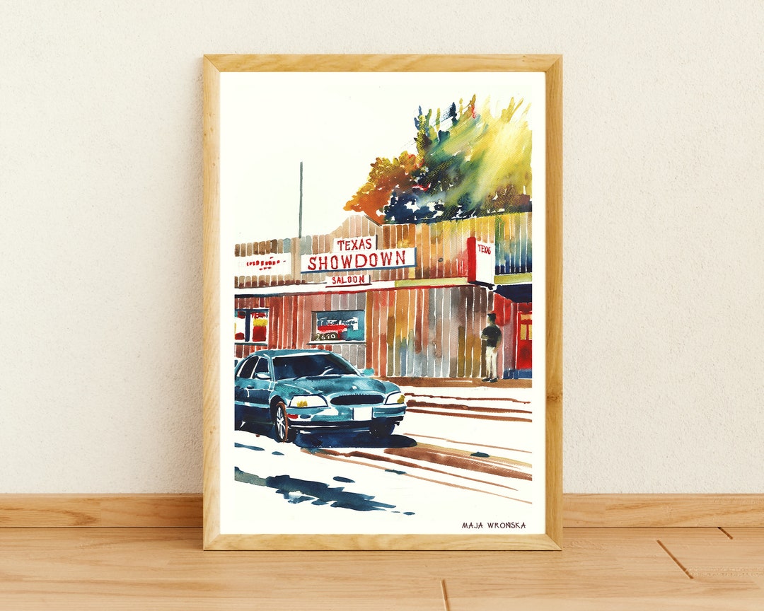 Texas Showdown Art Print Austin Art Print Austin Print - Etsy
