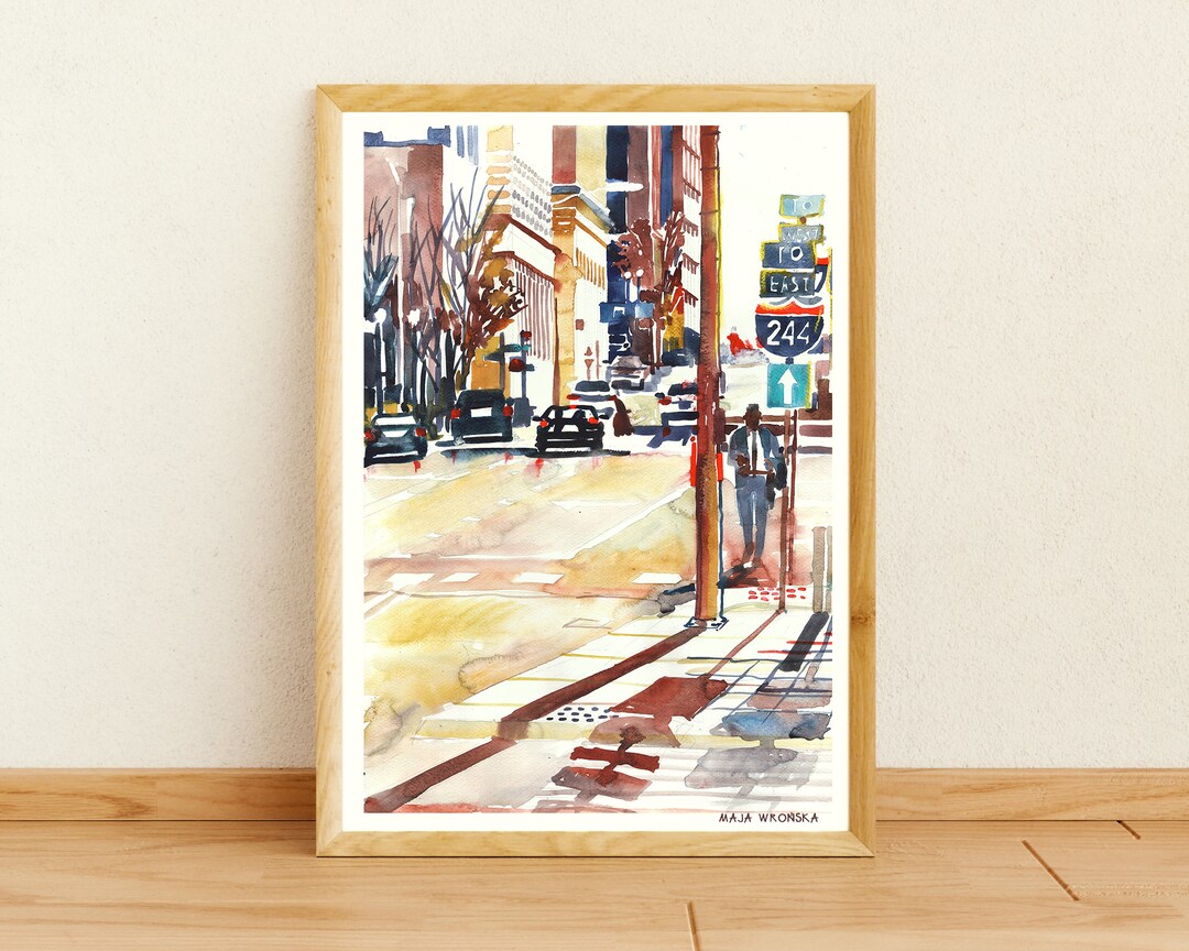Tulsa Art Print, Tulsa Signed Print, Tulsa Watercolor Art Print, Tulsa ...