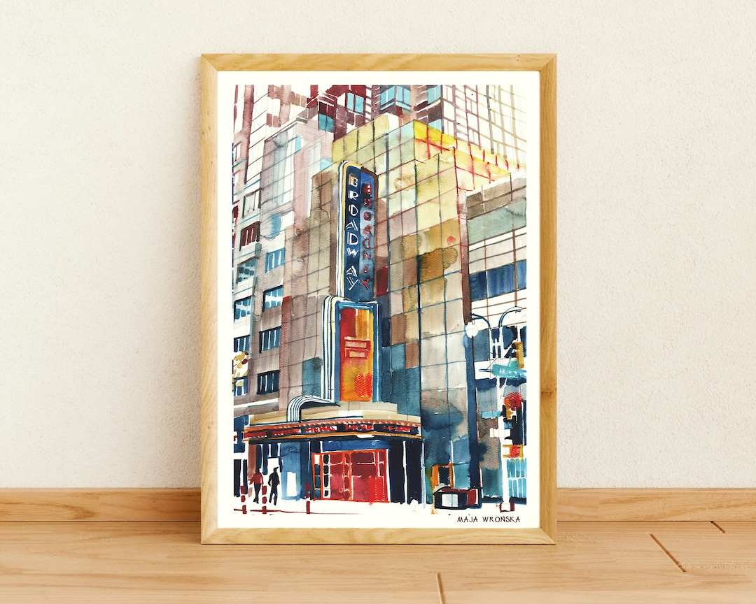 Broadway Art Print Broadway Poster Broadway Print New York - Etsy