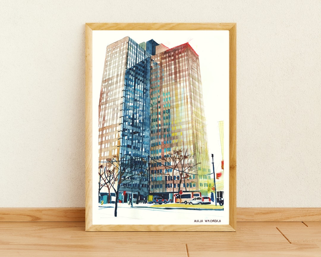 Three Gateway Center, Pittsburgh Art Print, Pittsburgh Poster ...
