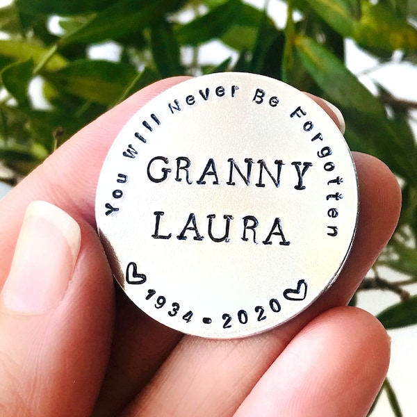 Memorial Token - Etsy