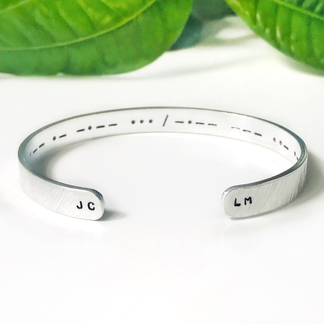 Morse Code Bracelet / Hidden Secret Message Jewellery / Matching ...