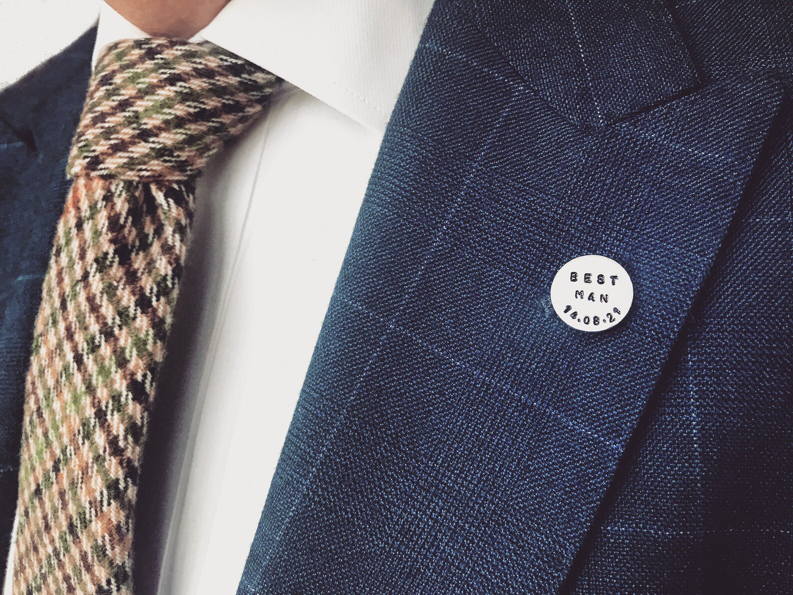 Hand Stamped Lapel Pin Tie Pin // Wedding Party // | Etsy UK