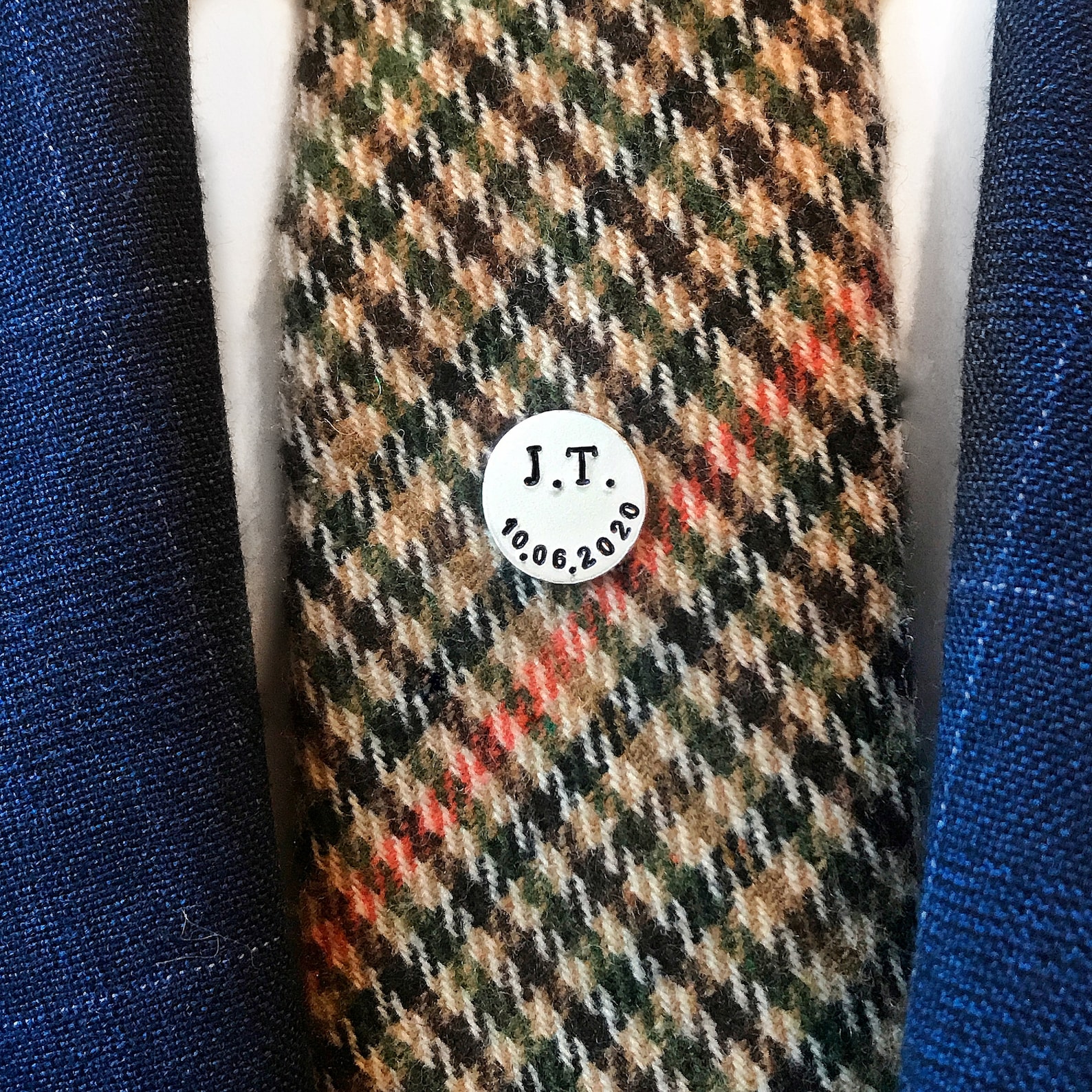 Hand Stamped Lapel Pin Tie Pin // Wedding Party // - Etsy UK