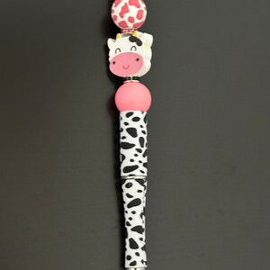 Cow Beaded Pens | Beaded Pens | Silicone Beaded Pens | Custom Pens ...