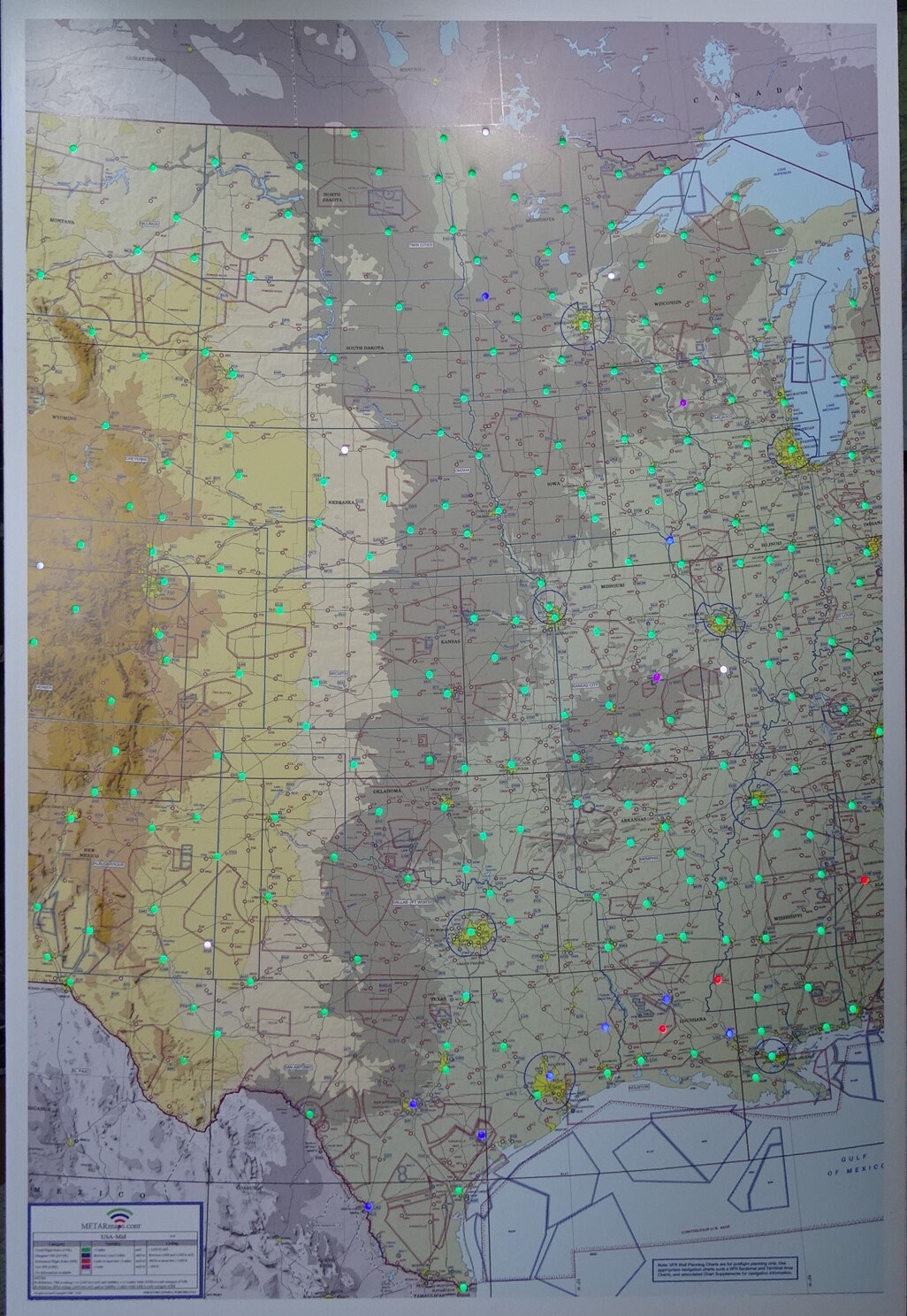 Aviation METAR Live Weather Maps USA Mid America metarmap | Etsy