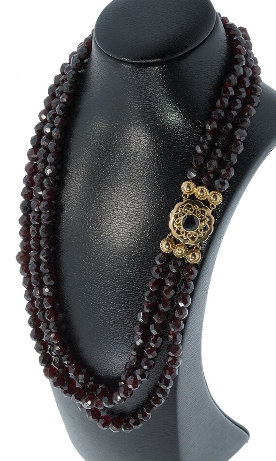 Granaten antieke dames ketting - Gem