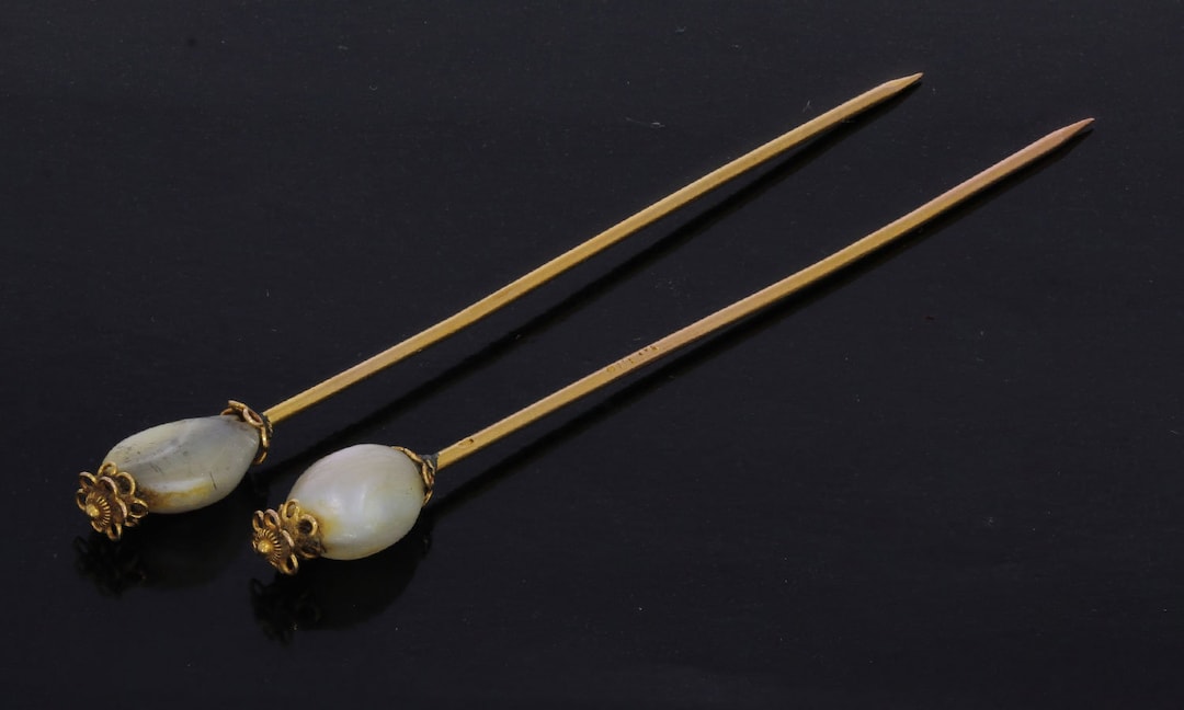 Antique Set of 14 Carat Gold Hat Pins From Zeeland With (presumably ...